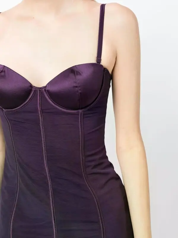FLEUR DU MAL Mesh Bustier Dress
