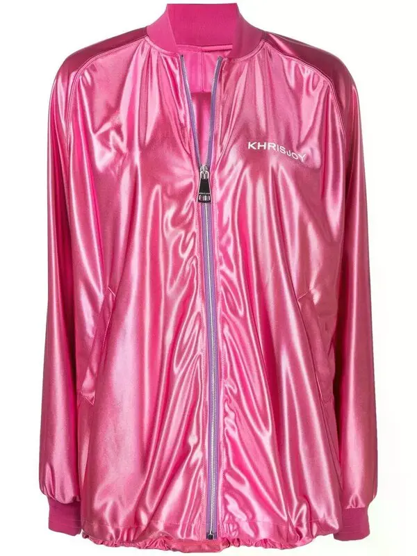 Khrisjoy Logo-print Metallic Bomber Jacket