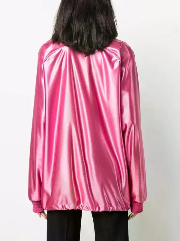 Khrisjoy Logo-print Metallic Bomber Jacket
