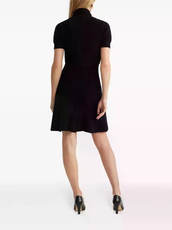 PATOU Merino Wool Wrap Mini Dress