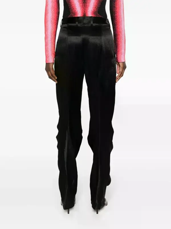 Y/project Ruffled Satin Trousers - Black