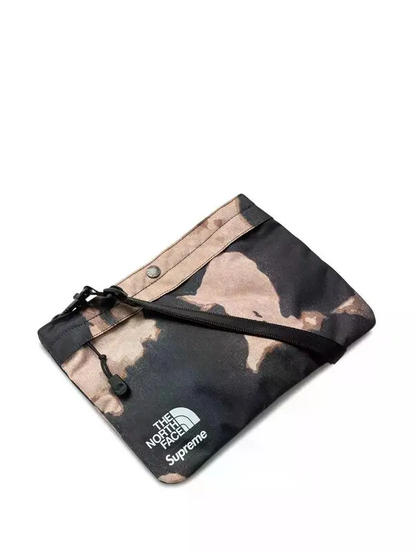 Supreme X The North Face Bleached Denim Print Shoulder Bag - Brown