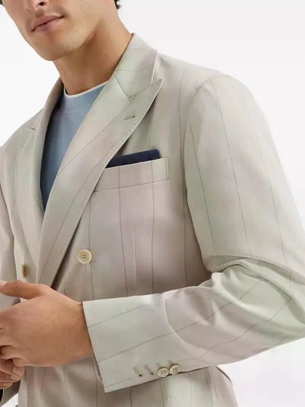 Brunello Cucinelli Silk-twill Blazer - Neutrals