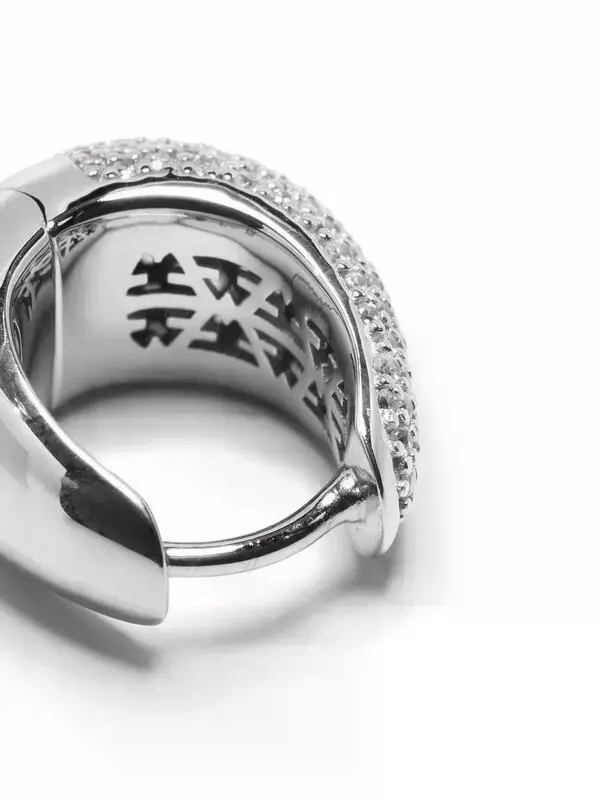 Tom Wood Ice Hoop Pave Earrings