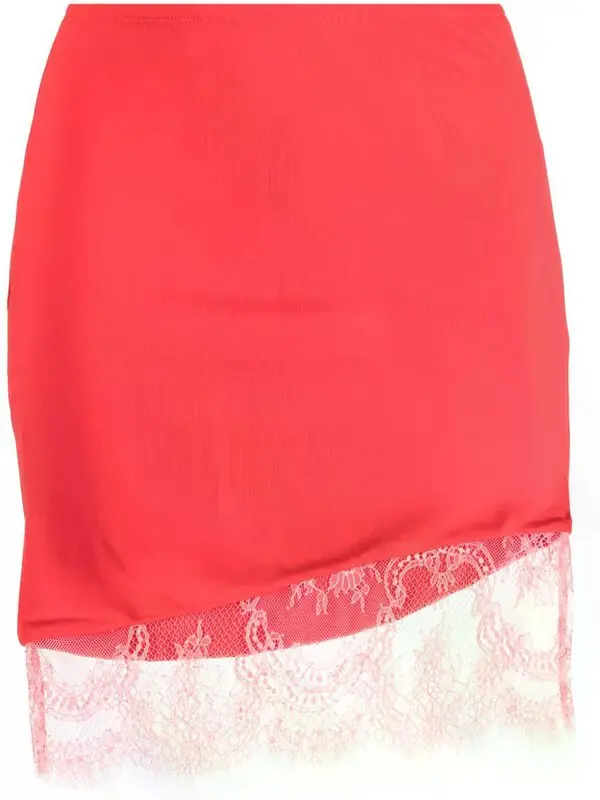 FLEUR DU MAL Floral-lace Mini Skirt