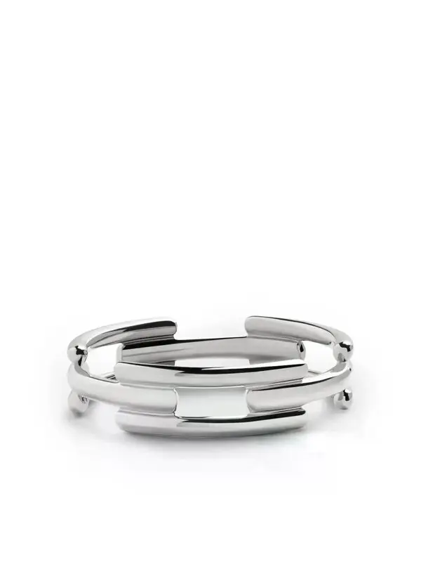 Monica Vinader Signature Link Stacking Ring - Silver