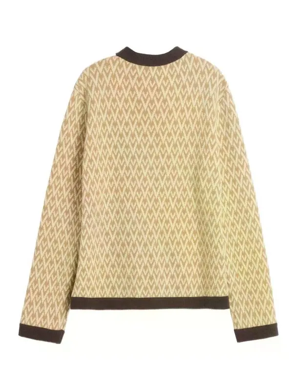 Valentino Garavani Jacquard Virgin Wool Cardigan