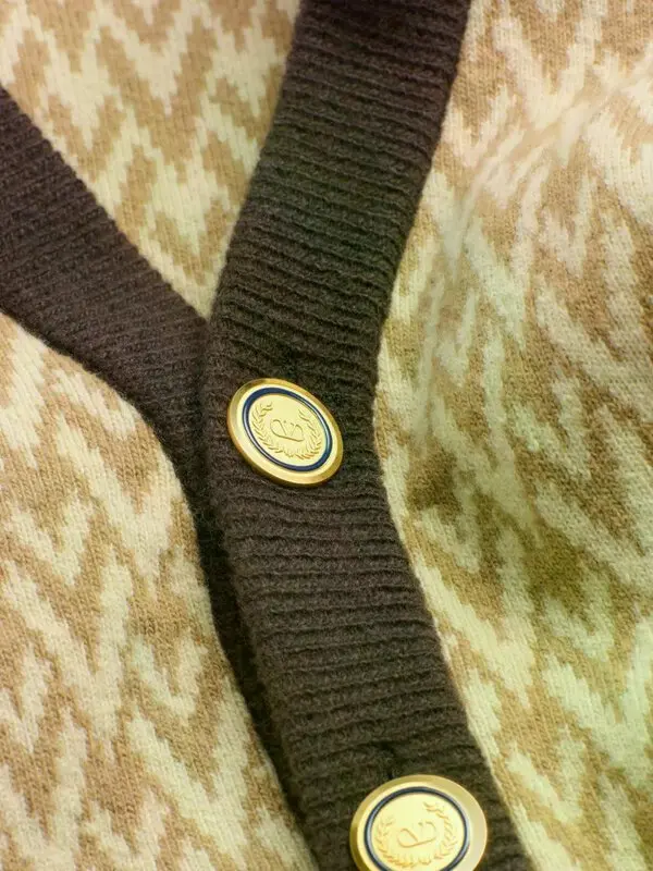 Valentino Garavani Jacquard Virgin Wool Cardigan