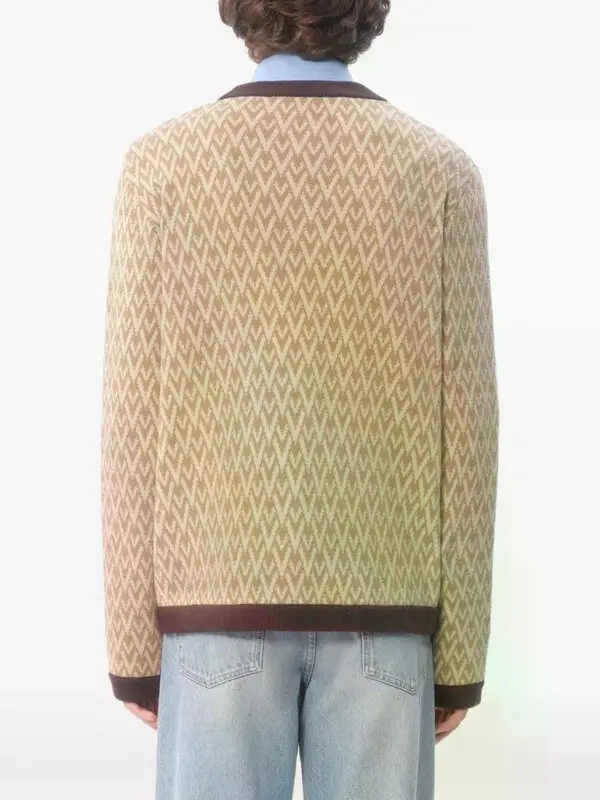 Valentino Garavani Jacquard Virgin Wool Cardigan