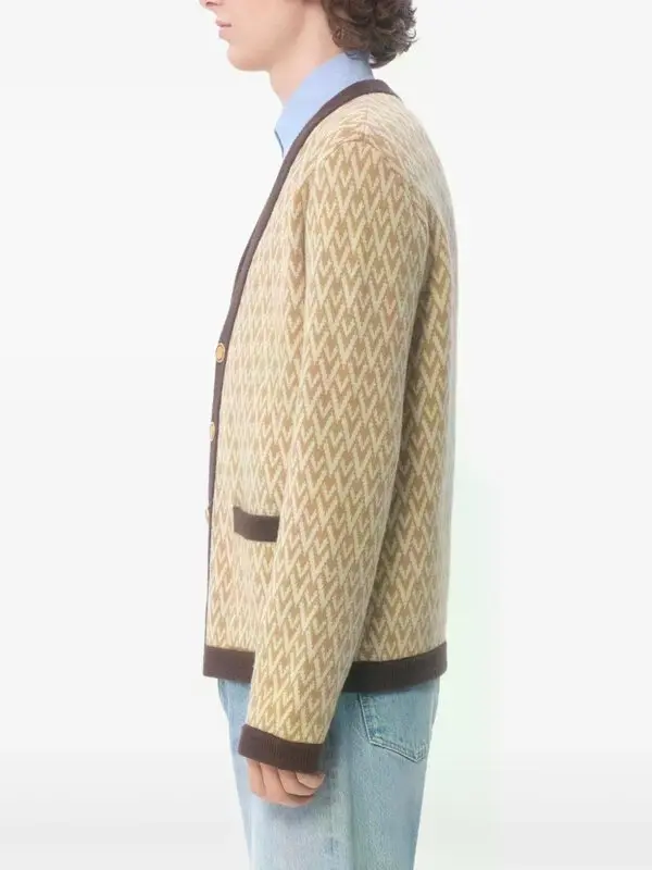 Valentino Garavani Jacquard Virgin Wool Cardigan