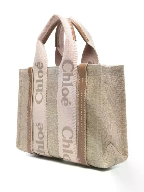 Chloé Small Woody Linen Tote Bag - Neutrals