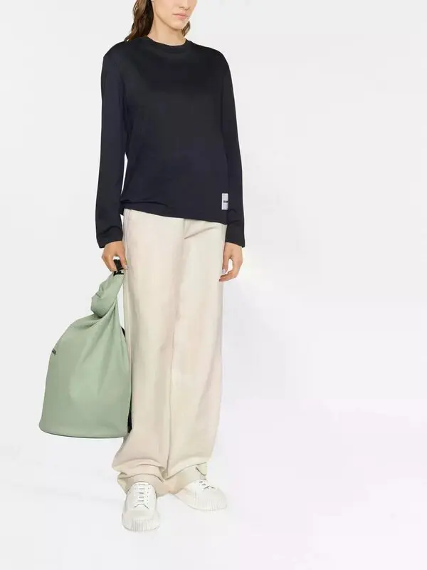 JIL SANDER Logo-patch Long-sleeve Top