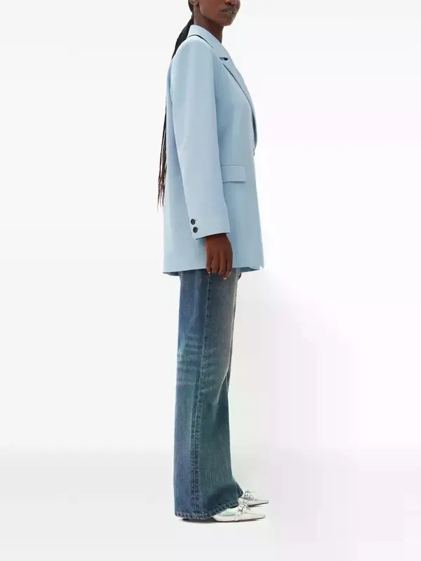 GANNI Twill Belted Blazer