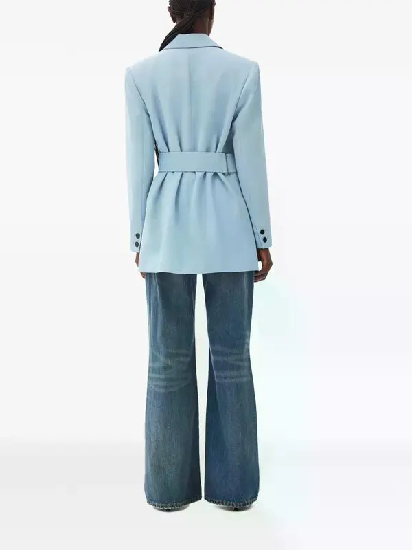 GANNI Twill Belted Blazer