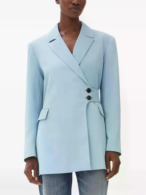 GANNI Twill Belted Blazer