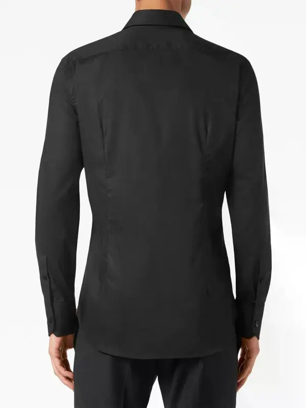 BILLIONAIRE Logo-embroidery Cotton Shirt