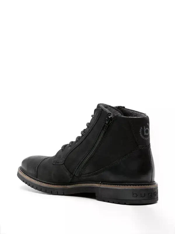 BUGATTI Caj Leather Ankle Boots - Black
