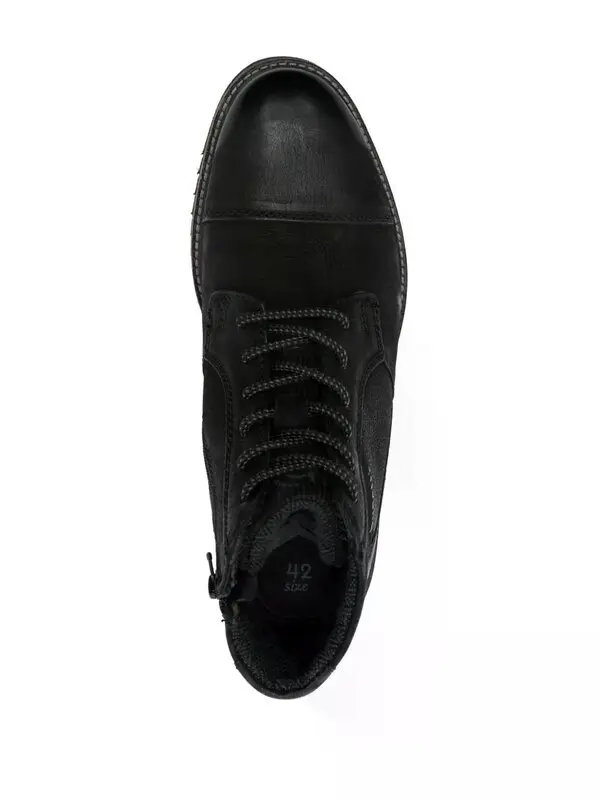 BUGATTI Caj Leather Ankle Boots - Black