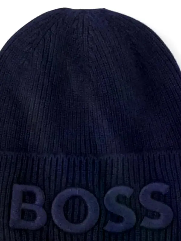 BOSS Logo-embroidered Beanie