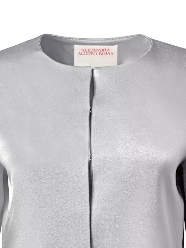 Alejandra Alonso Rojas Satin Fitted Jacket