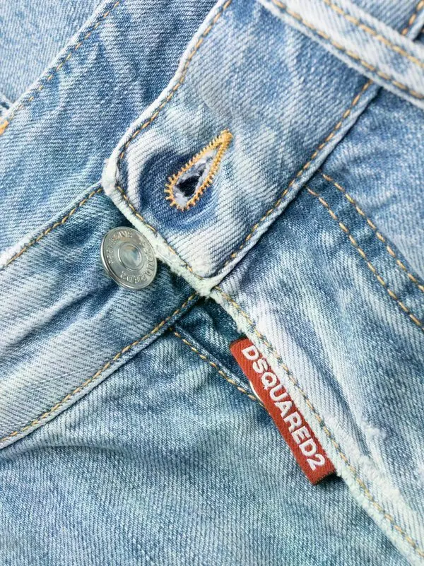 Dsquared2 Bleached-wash Cropped Jeans