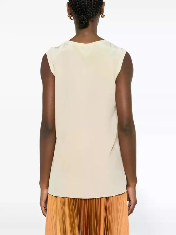 JOSEPH Ribbed-trim Silk Blouse