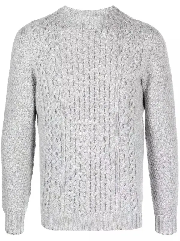 DRUMOHR Cable-knit Fitted Jumper - Grey