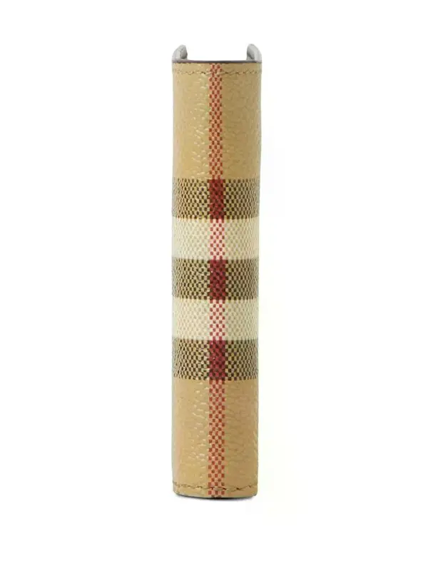 Burberry Check-print Bi-fold Leather Wallet - Brown