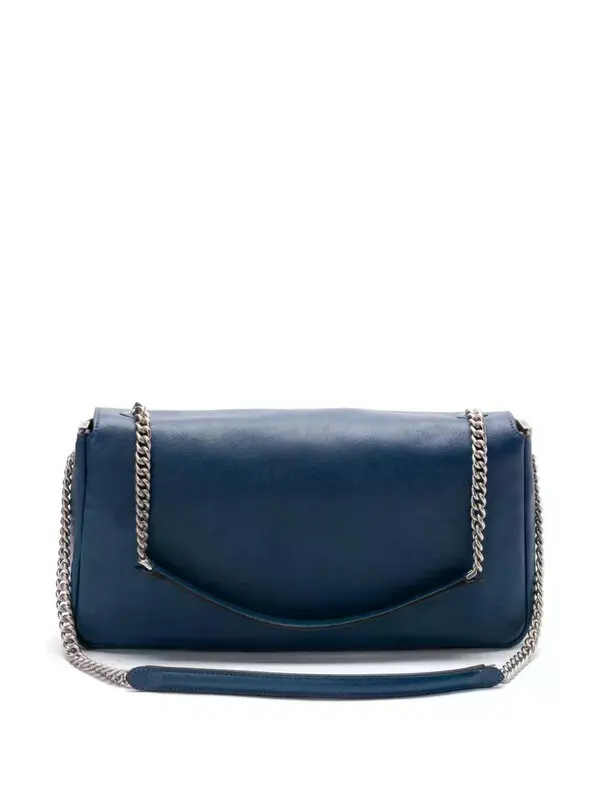 Fendi Leather Baguette Shoulder Bag - Blue
