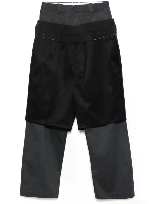 MAISON MARGIELA Layered Trousers - Black