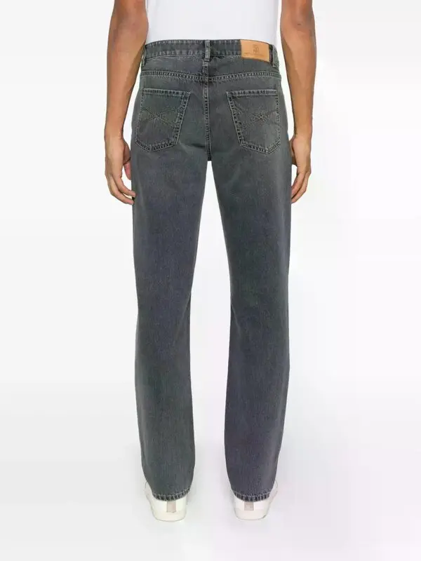 Brunello Cucinelli Logo-embroidered Jeans - Grey