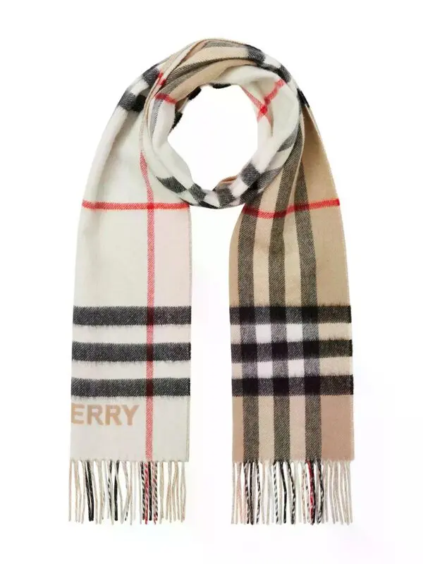 Burberry Contrast-check Cashmere Scarf