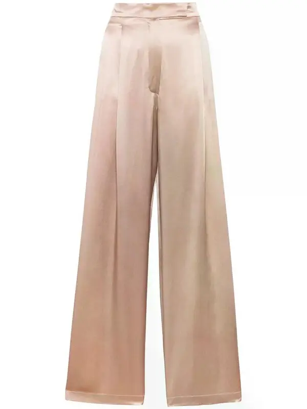 Max Mara Fiesta Wide-leg Silk Trousers - Neutrals