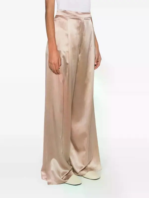 Max Mara Fiesta Wide-leg Silk Trousers - Neutrals