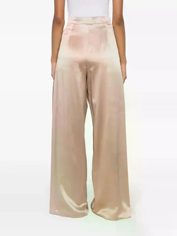 Max Mara Fiesta Wide-leg Silk Trousers - Neutrals
