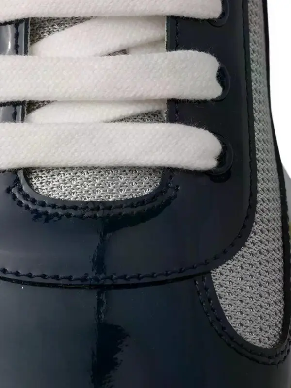 Prada America's Cup Sneakers In Patent Leather And Technical Fabric - Blue