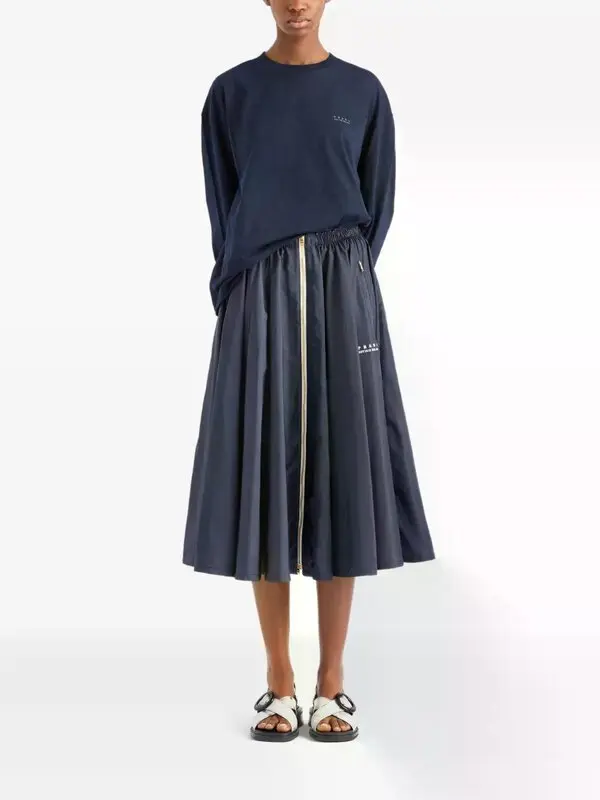 Prada Pleated Midi Skirt