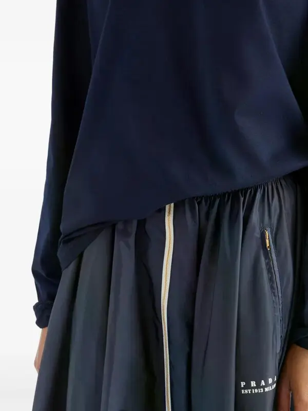 Prada Pleated Midi Skirt