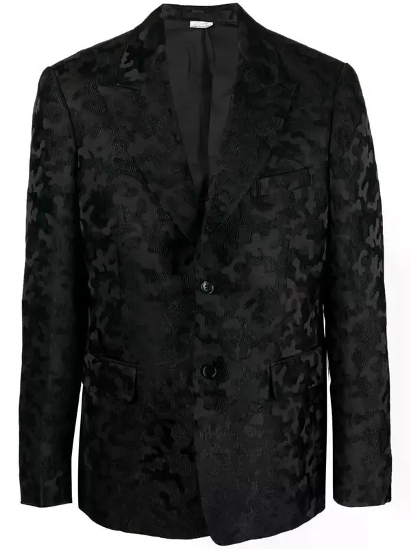 Comme Des Garçons Single-breasted Jacquard Blazer