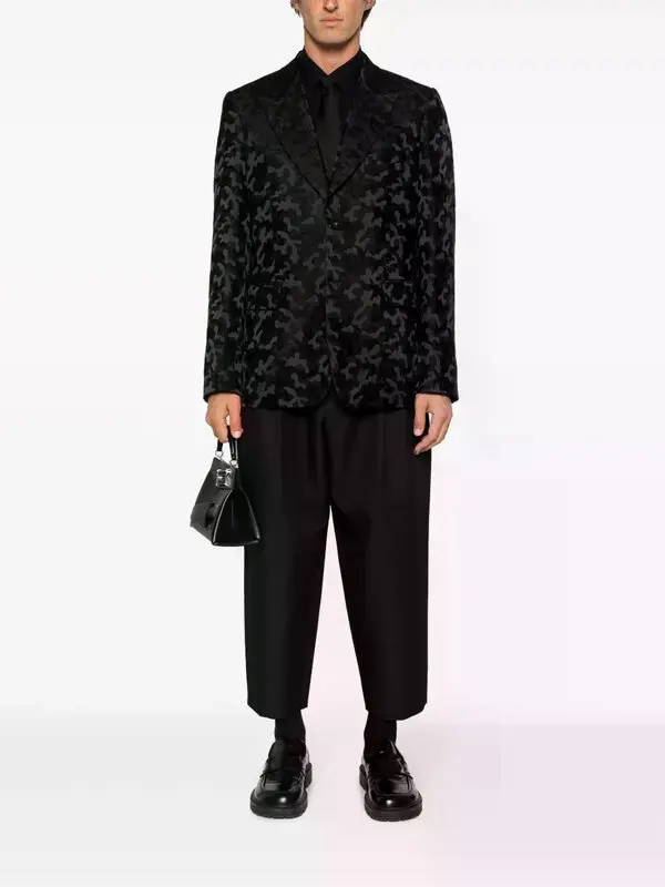 Comme Des Garçons Single-breasted Jacquard Blazer