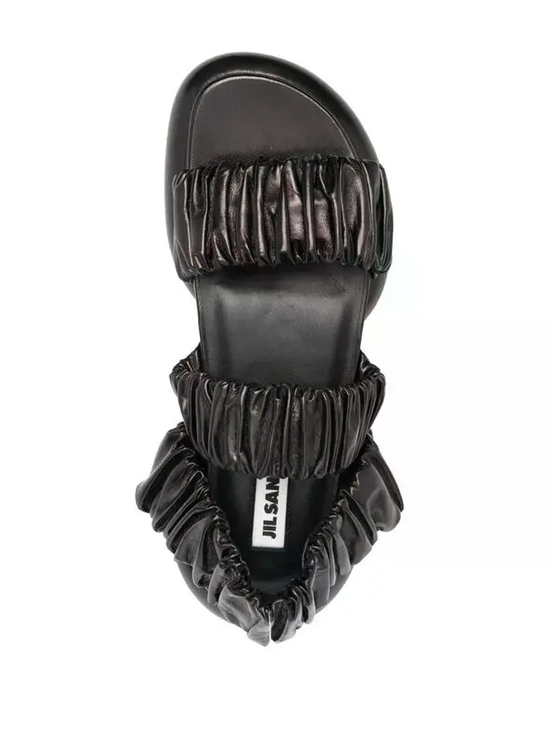 JIL SANDER 45mm Ruched-strap Chunky Sandals