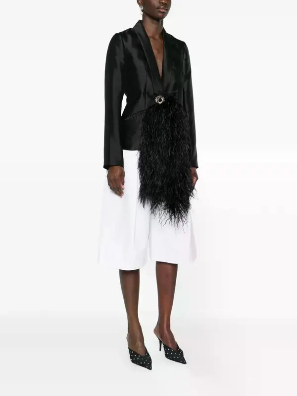 LOULOU Feather-sash Blazer