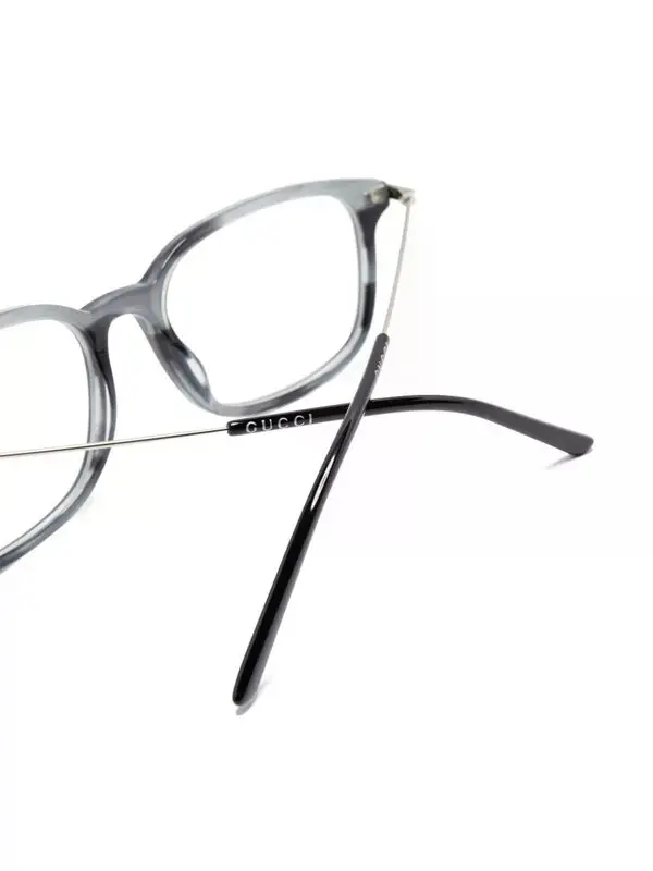 Gucci Tortoiseshell Rectangle-frame Glasses