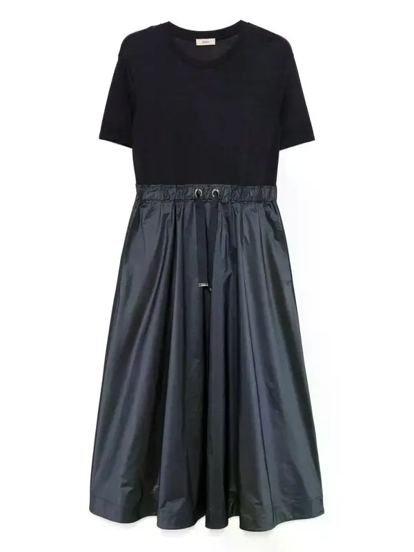 Herno Panelled Midi Dress With Drawstring Waist