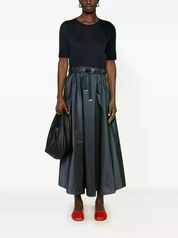 Herno Panelled Midi Dress With Drawstring Waist