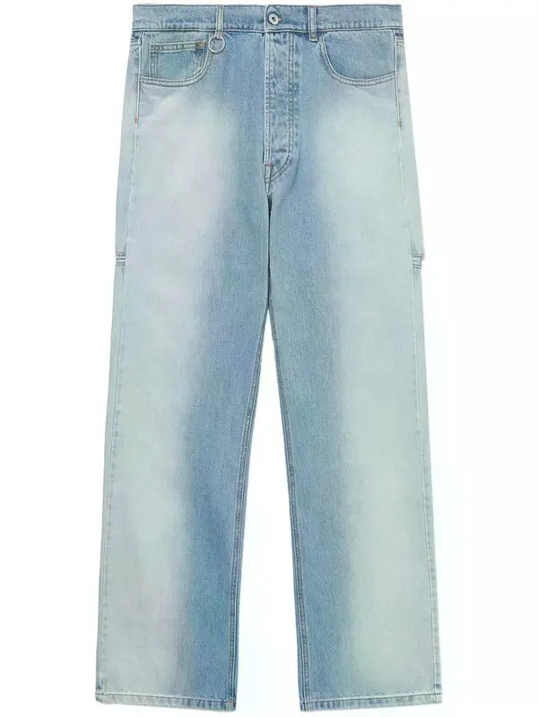 Random Identities Cut-out Straight-leg Jeans