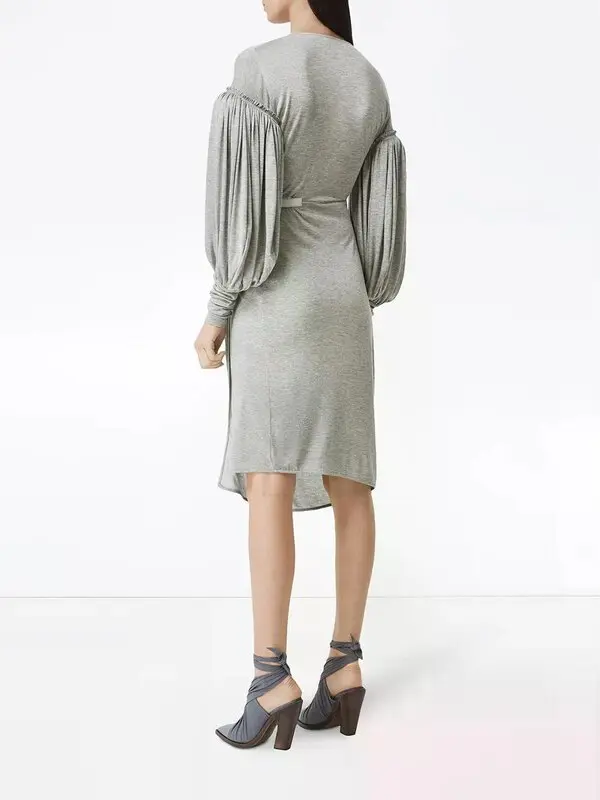 Burberry Puff Sleeve Wrap Dress