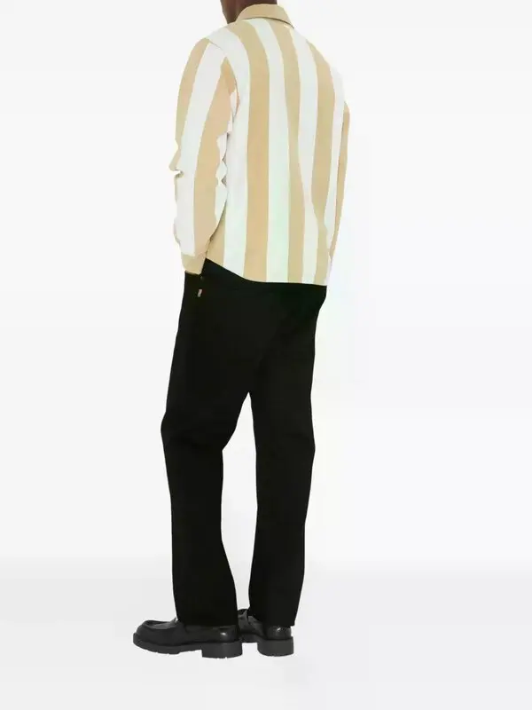 Burberry Loose Fit Wide Leg Jeans With Logo Appliqu