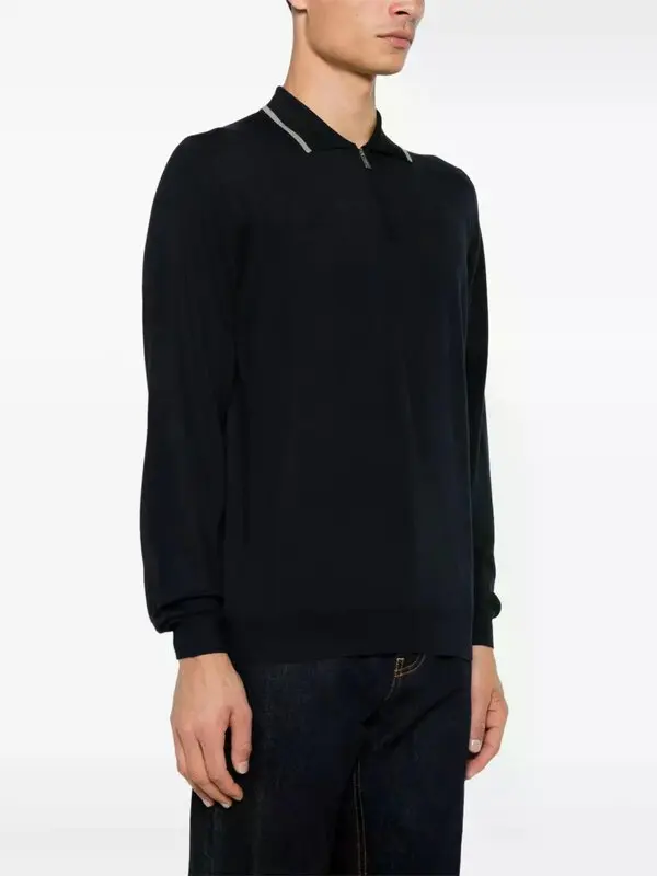 Fedeli Fine-knit Polo Shirt