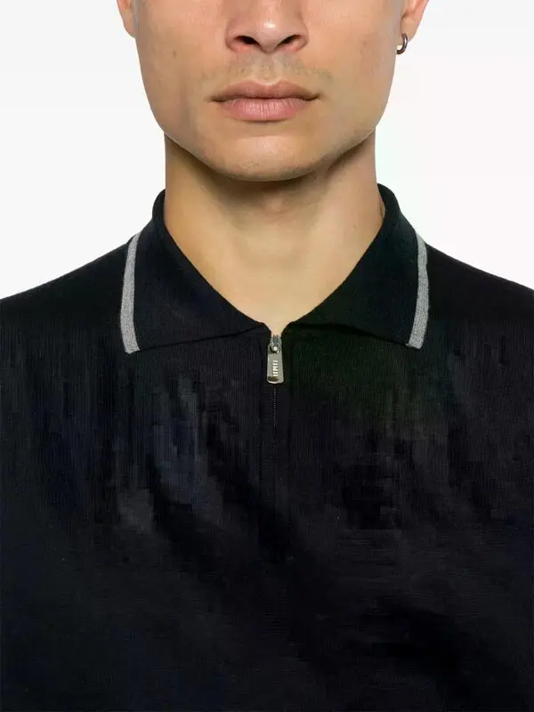 Fedeli Fine-knit Polo Shirt